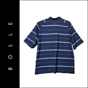bolle | Shirts | Bolle Golf Men Short Sleeve Stripe Polo Shirt Blue ...